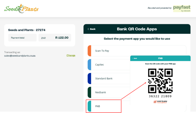 Payment Options - Seeds and Plants