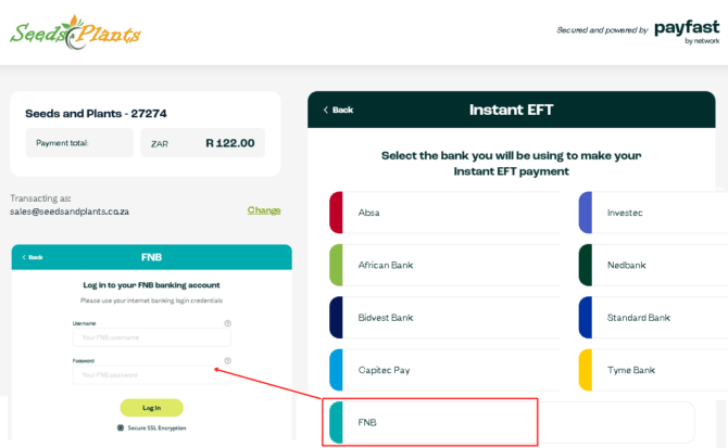 Payment Options - Seeds and Plants