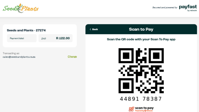 Payment Options - Seeds and Plants